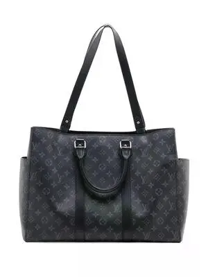 LOUIS VUITTON 2021-2026 Monogram Eclipse Sac Plat 24h Tote Bag