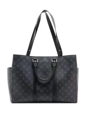 LOUIS VUITTON 2021-2026 Monogram Eclipse Sac Plat 24h Tote Bag