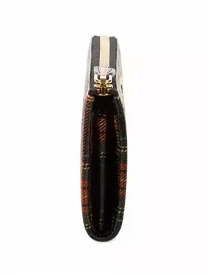 Prada Plaid Zip-around Wallet