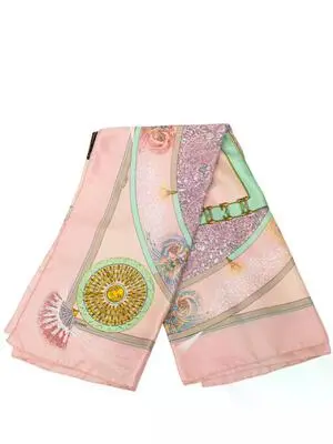 Hermès 20th Century Feux D Artifice Silk Scarf 90 Scarves - Pink