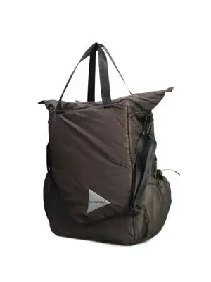 AND WANDER Logo-print Tote Bag - Brown