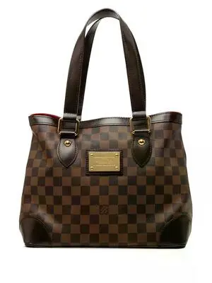 LOUIS VUITTON 2011 Damier Ebene Hampstead Pm Tote Bag - Brown