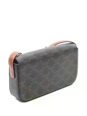 Celine 2010-2026 Triomphe Coated Canvas Claude Chain Shoulder Bag