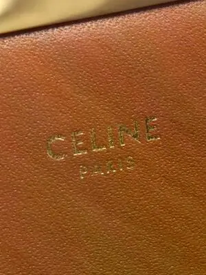 Celine 2010-2026 Triomphe Coated Canvas Claude Chain Shoulder Bag
