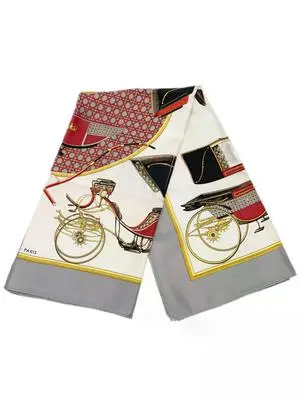 Hermès 1965 Les Voitures A Transformation Silk Scarf 90 Scarves - Multicolour