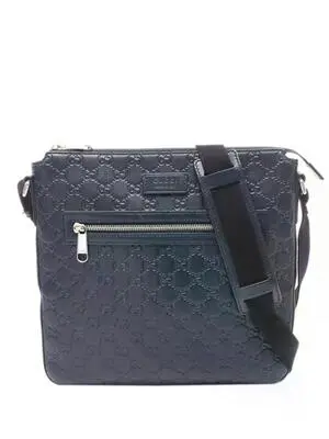 Gucci 2016-2026 Guccissima Crossbody Bag - Blue