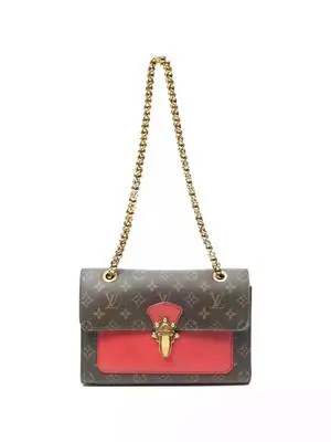 LOUIS VUITTON Victoire Monogram Shoulder Bag Brown