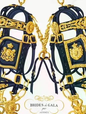 Hermès Brides De Gala Silk Scarf - Blue