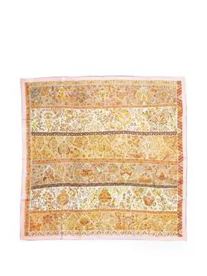 Hermès Au Pays Des Oiseaux-fleurs Scarf - Yellow