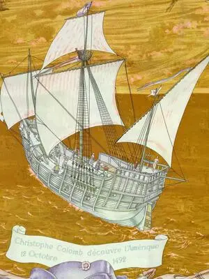 Hermès Boat-motif Silk Scarf
