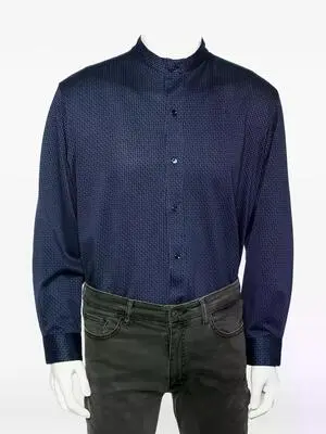 Giorgio Armani Printed Band-collar Shirt