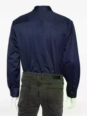 Giorgio Armani Printed Band-collar Shirt