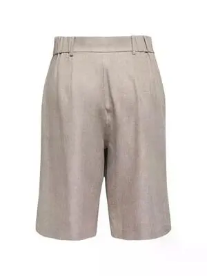 Only Onllinda Pleated Bermuda Shorts - Grey