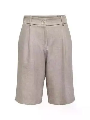 Only Onllinda Pleated Bermuda Shorts - Grey