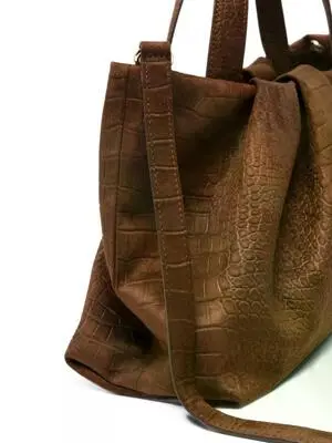 THEMOIRE Athena Croc-effect Shoulder Bag