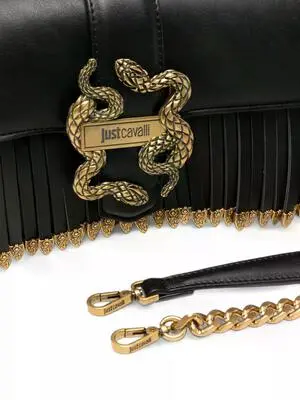 Just Cavalli Snake-plaque Pleated Cross Body Bag