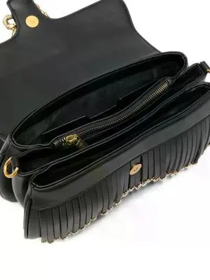 Just Cavalli Snake-plaque Pleated Cross Body Bag