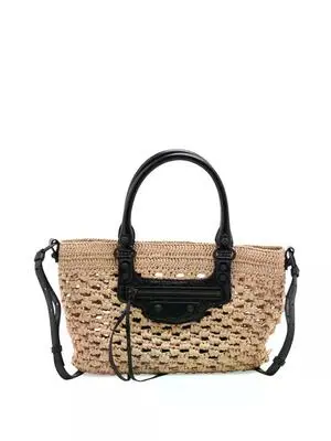 Balenciaga 2021-2026 Raffia Le City Satchel