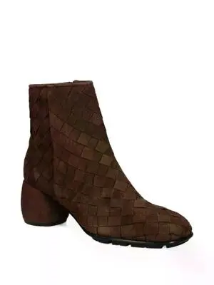 PONS QUINTANA Woven Leather Ankle Boots