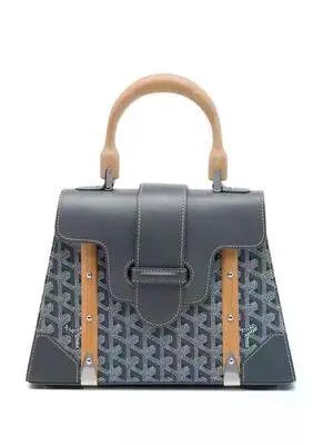Goyard 2016 Goyardine Saigon Structured Pm Satchel - Grey