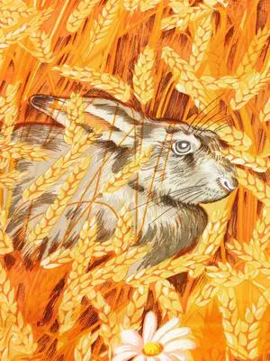 Hermès 1990-2010 Les Bles Silk Scarf 90 Scarves