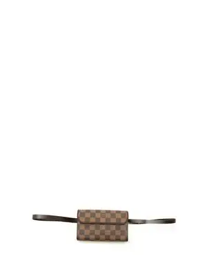 LOUIS VUITTON 2002 Damier Ebene Florentine Pochette Belt Bag - Brown