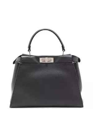 Fendi 2000-2010 Medium Leather Selleria Peekaboo Iconic Satchel