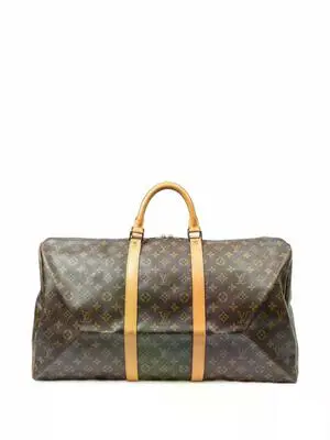 LOUIS VUITTON 55 Keepall Monogram Travel Bag - Brown