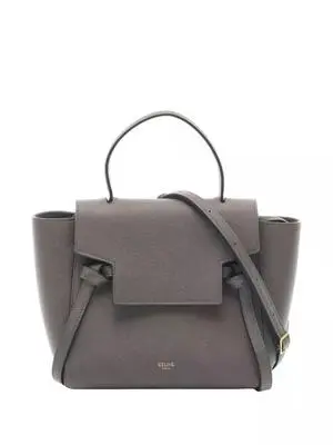Celine 2010-2026 Nano Grained Calfskin Belt Bag Satchel - Grey