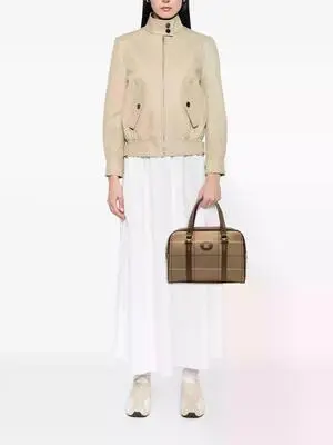 Burberry 20th Century Vintage Check Canvas Handbag - Brown