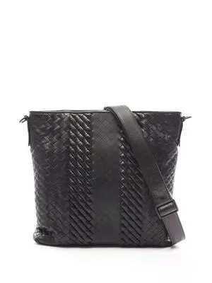 Bottega Veneta 2000-2026 Nappa Intrecciato Crossbody Bag - Black