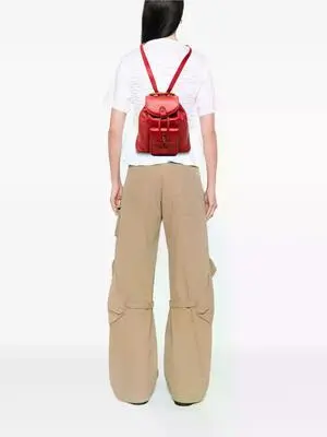 Gucci 2000-2015 Calfskin Bamboo Drawstring Backpack