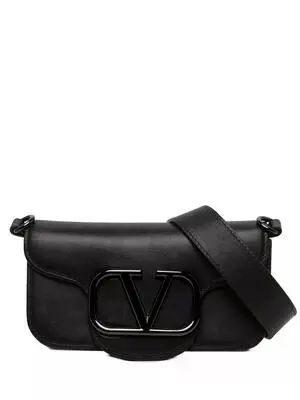 Valentino Garavani 2018-2026 Small Calfskin Vlogo Loco Satchel - Black