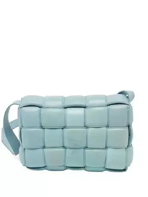 Bottega Veneta Cassette Padded Leather Shoulder Bag - Blue