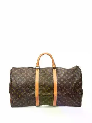 LOUIS VUITTON 55 Keepall Monogram Travel Bag - Brown