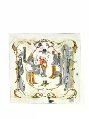 Hermès A Propos De Bottes Silk Scarf
