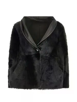 Drome Shearling-trim Shawl-collar Jacket - Black