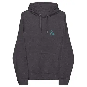 ANCHOR & CREW Heather Just Roam. Seeker Organic Cotton Hoodie - Black