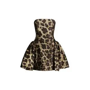 SCARLETT GASQUE Phantom Mini Dress Leopard - Brown