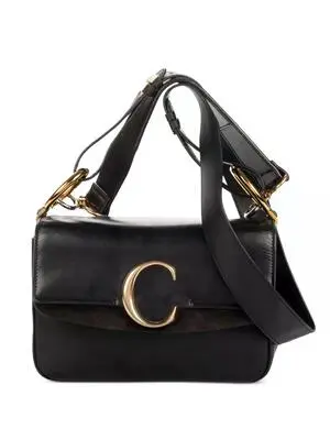 Chloé C Double Carry Shoulder Bag - Black