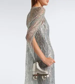 Judith Leiber Roller Skate Roxie Embellished Clutch