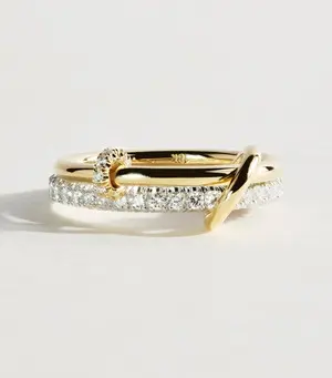 SPINELLI KILCOLLIN Sterling Yellow Gold And Diamond Virgo Ring - Silver