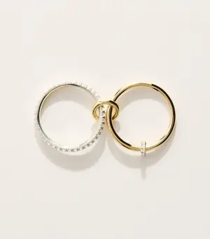 SPINELLI KILCOLLIN Sterling Yellow Gold And Diamond Virgo Ring
