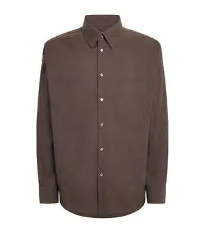 LEMAIRE Cotton-silk Shirt - Brown