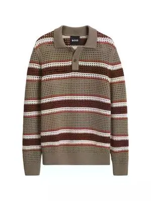 BOSS Relaxed-fit Rugby Sweater In A Wool Blend - Neutrals