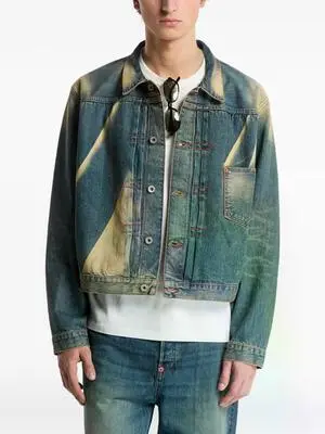 Kenzo Faded-effect Denim Jacket - Blue