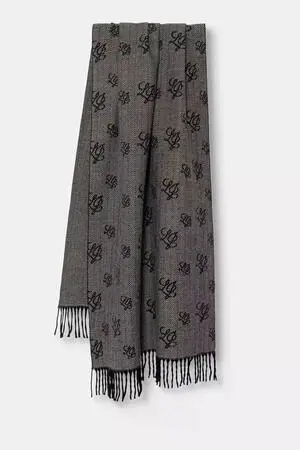 Liu Jo Herringbone Monogram-pattern Scarf