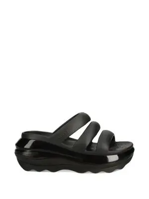 CROCS Triple-strap Platform Sandals - Black