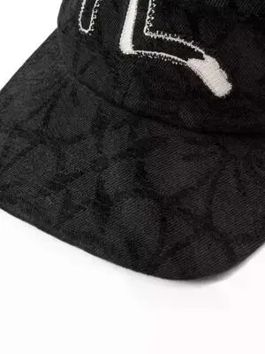 EVISU Kamon Logo-embroidered Jacquard Baseball Cap