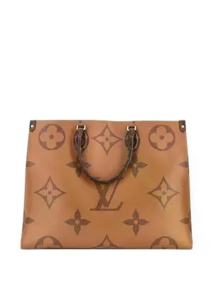 LOUIS VUITTON Onthego Reverse Monogram Giant Gm Tote Bag - Brown